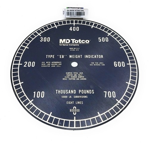 MD Totco B1586-810 EB Weight Indicator 0374 for sale online | eBay ...