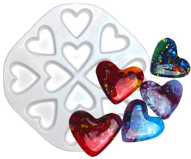 12 Hearts Glass Casting Mold - Glass Fusing Kiln Mold | eBay