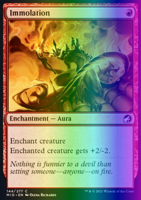 MTG Magic the Gathering Immolation (144/553) Innistrad Midnight Hunt LP FOIL | eBay