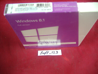 Microsoft Windows 8.1 Full English Version 32 & 64 Bit DVDS =NEW SEALED ...