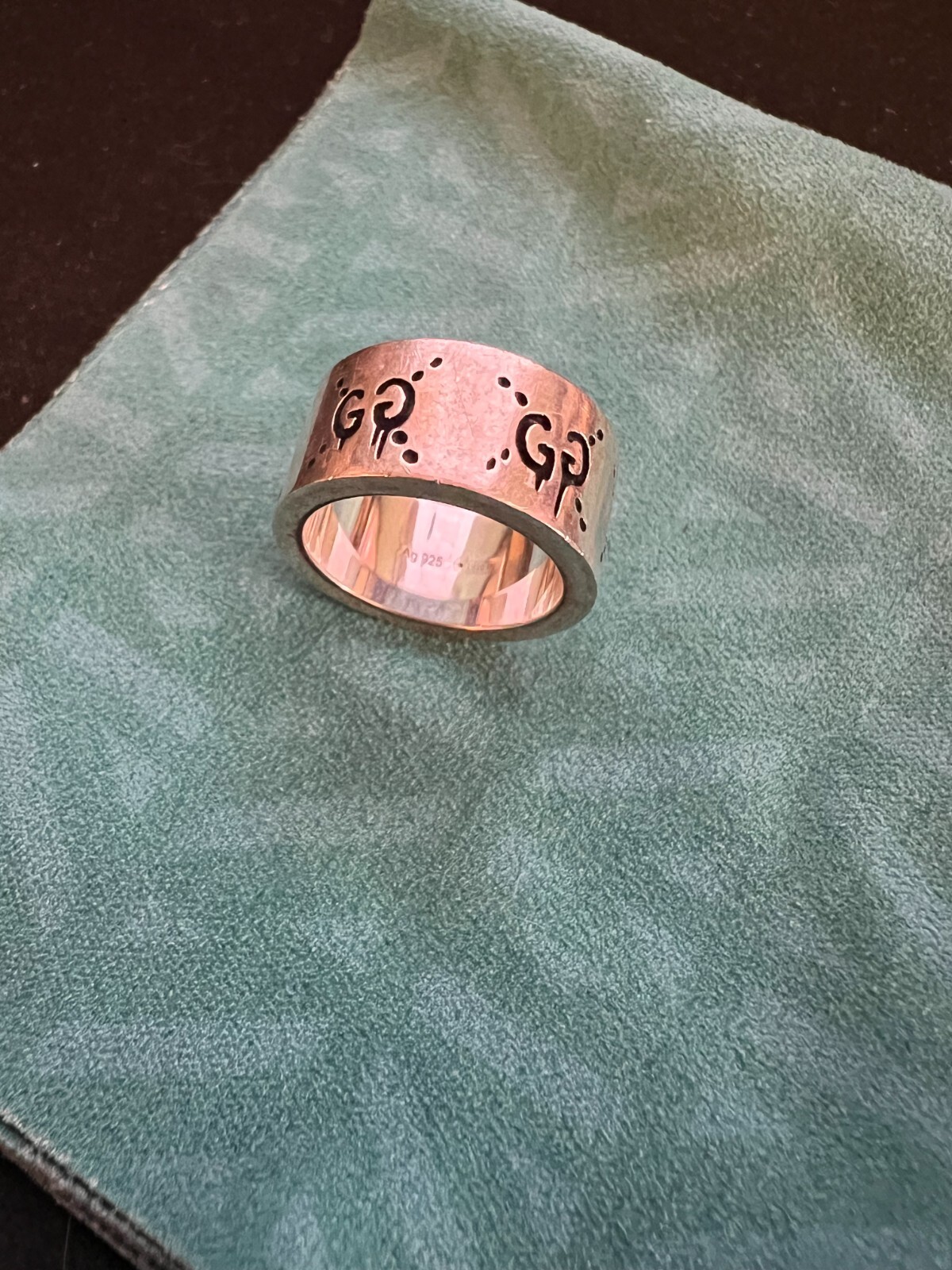 Gucci Ghost Skull Ring 925 Sterling Silver - Gem