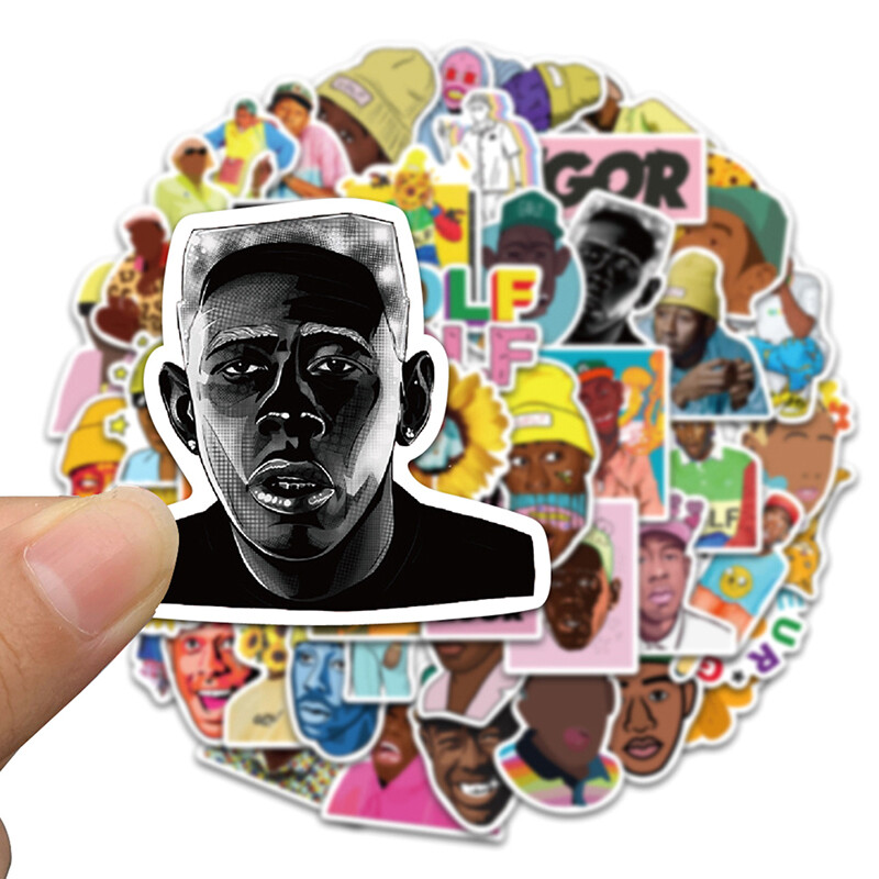 50x Rapper Singer Tyler The Creator Stickers DIY Skateboard Graffiti ...