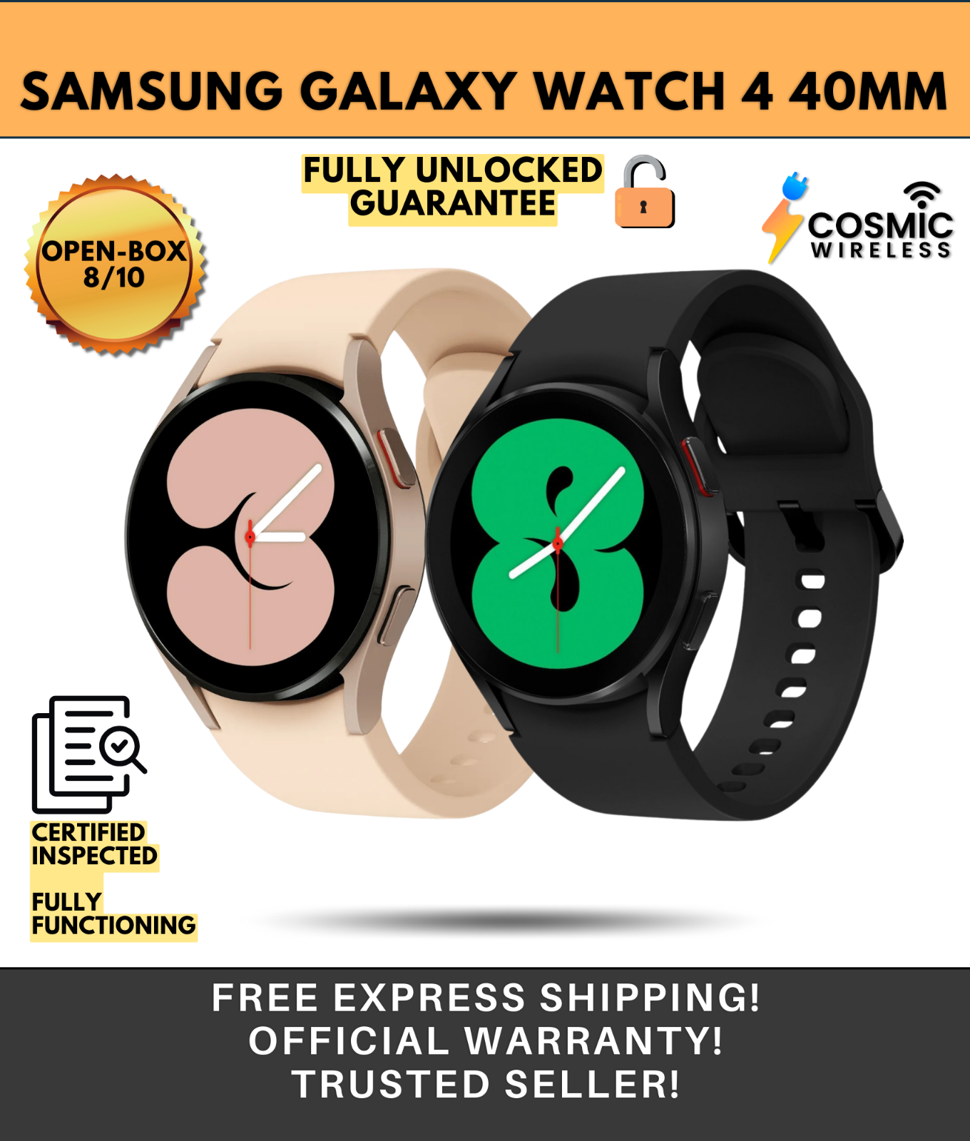 Samsung Galaxy Watch 4 40mm (SM-R865U) - (GPS/LTE/Cellular) - Very Good ...