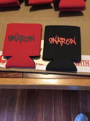 Snap-On Neoprene Beer Koozie Soda Pop Can Insulator USA Lot of 1Red ...