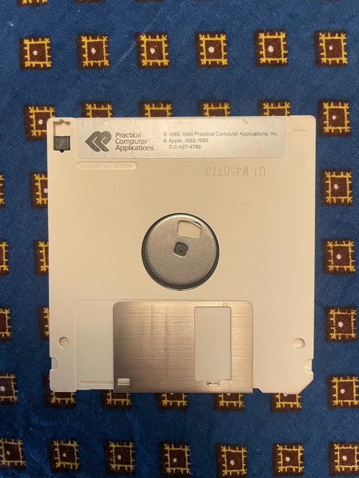 MacGolf 1985 Vintage Mac Software Game Single Sided Floppy Disk Apple ...