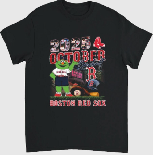 Red Sox October Baseball Shirt 2025 Unisex T-Shirt Fullsize S-5Xl | eBay