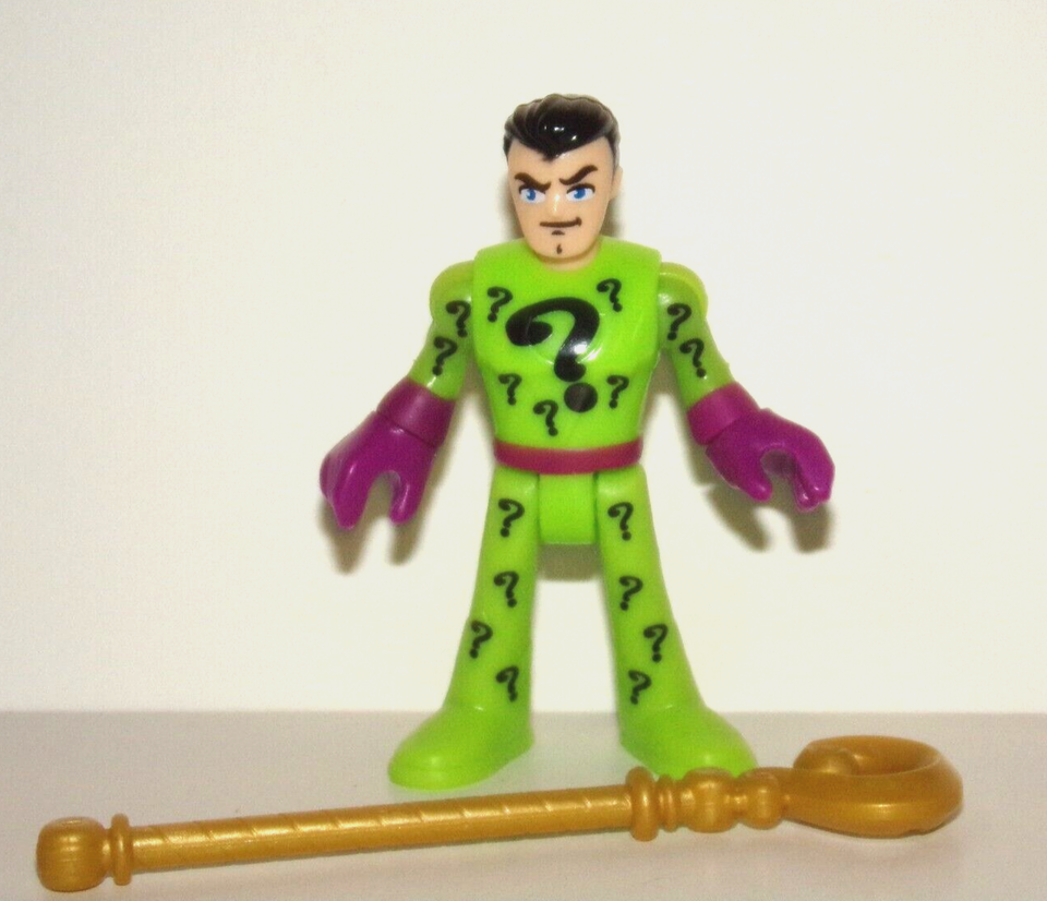 Imaginext The RIDDLER 3" Figure w/Staff New Loose Super Friends Batman ...