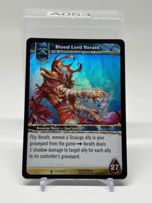 Blood Lord Vorath World of Warcraft HOLO TCG CCG Icecrown WOW Card Game ...