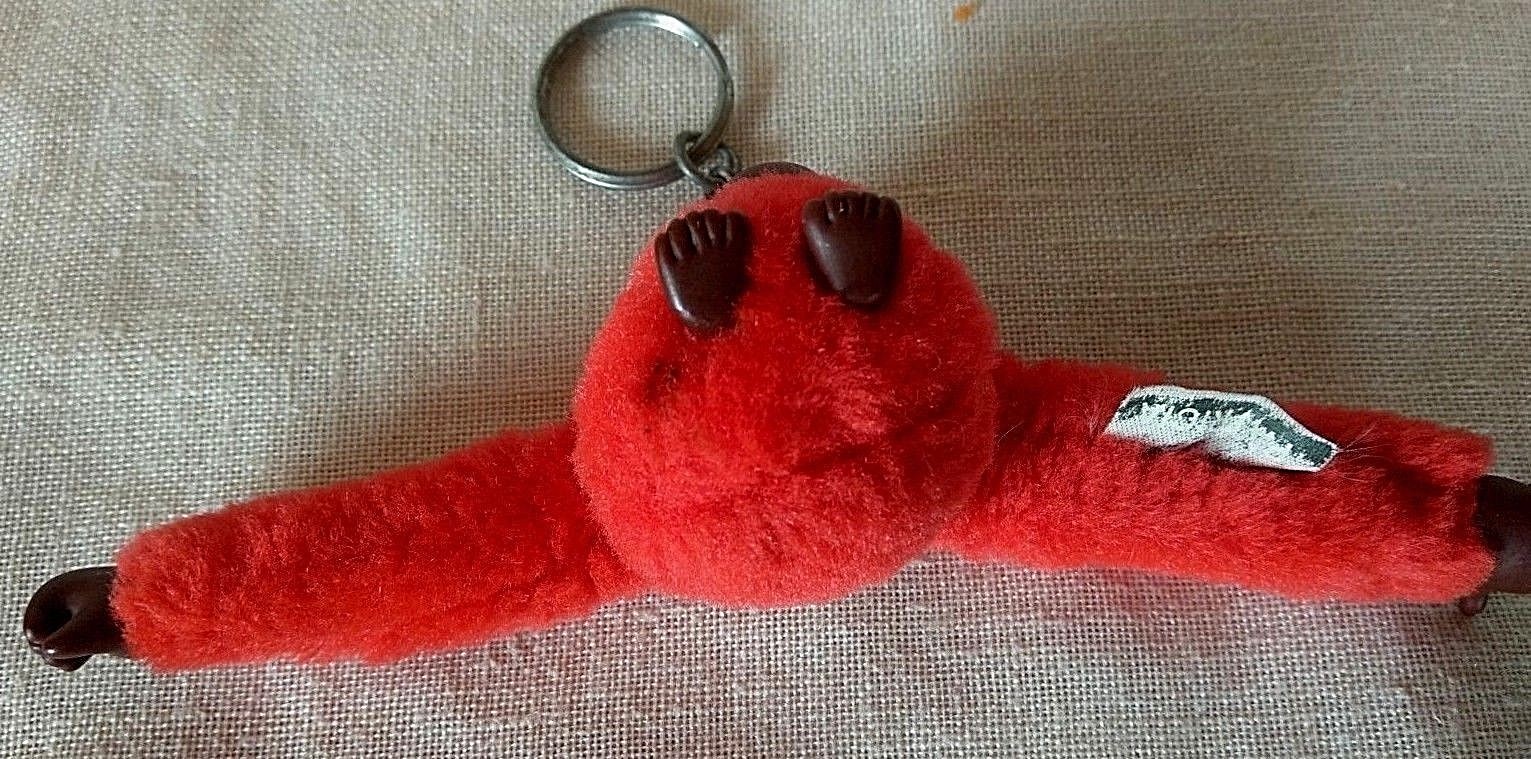Kipling Bag Charm Thumb Sucking Monkey / Gorilla Key Chain Red | eBay