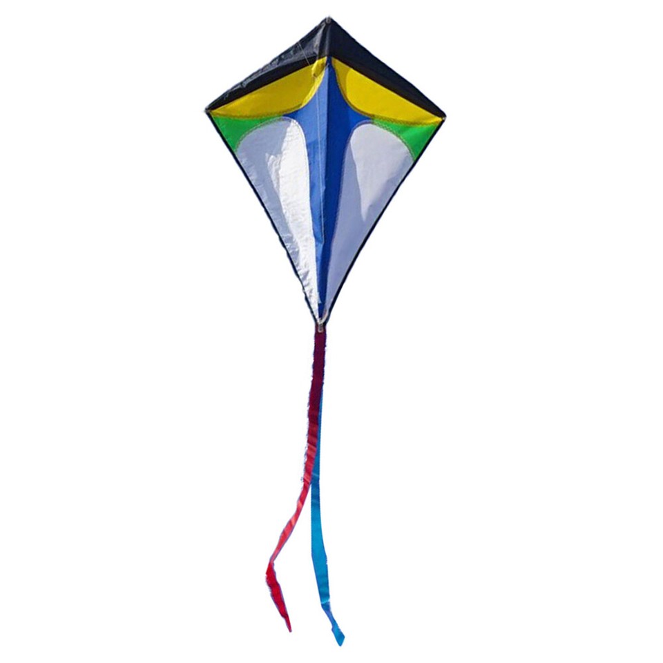 Diamond Shaped Kite with Long Tail Large Kite Toy Easy To Fly for ...