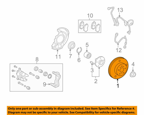 43512-0E030 Toyota Disc, front 435120E030, New Genuine OEM Part | eBay