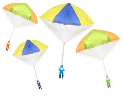 4Pack Tangle Free Light Up Toy Parachute Man with Large 20" Parachutes ...