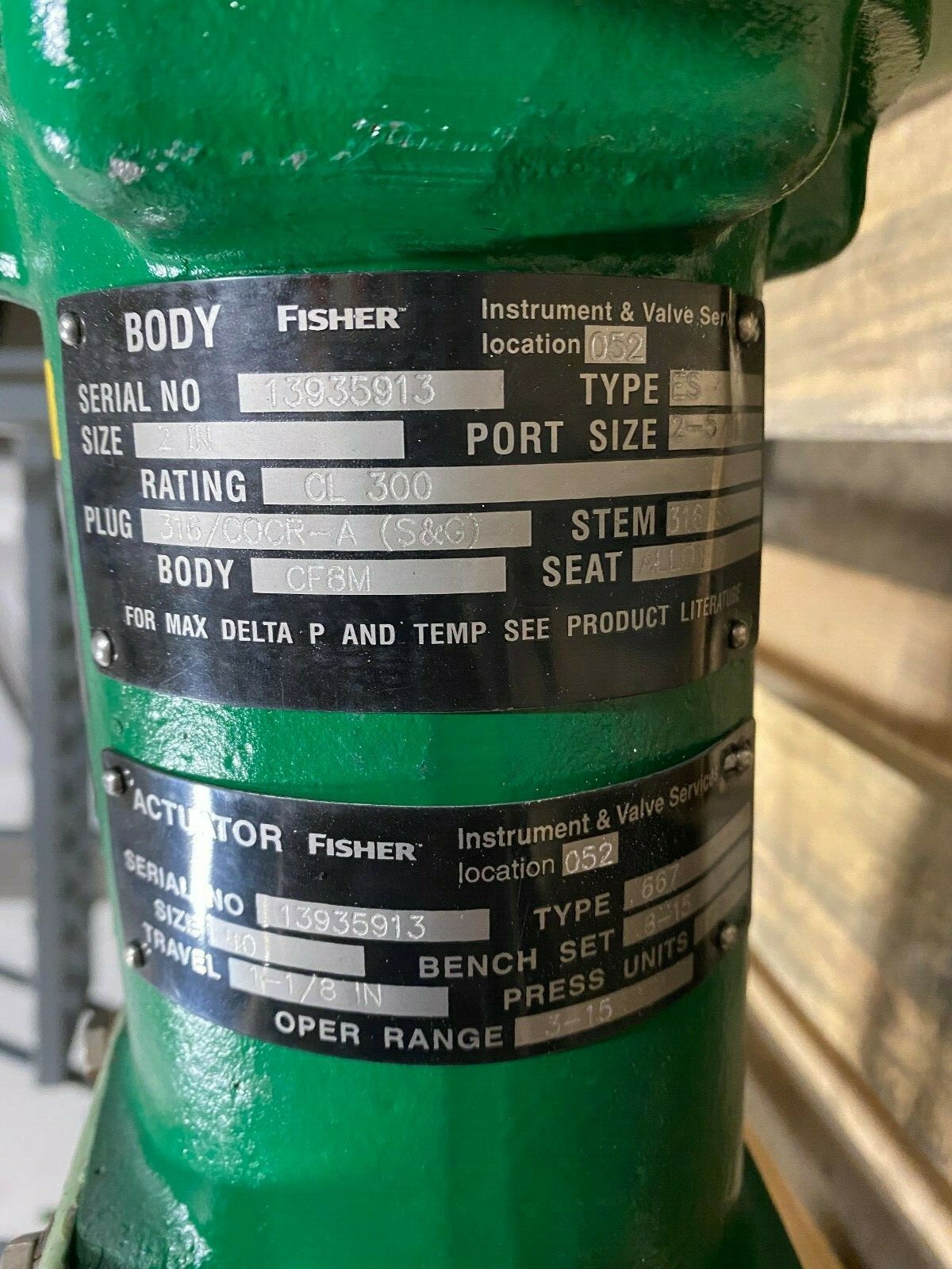 Fisher ES Control Valve 2" CL300 w/ Actuator 667 size 40 | eBay