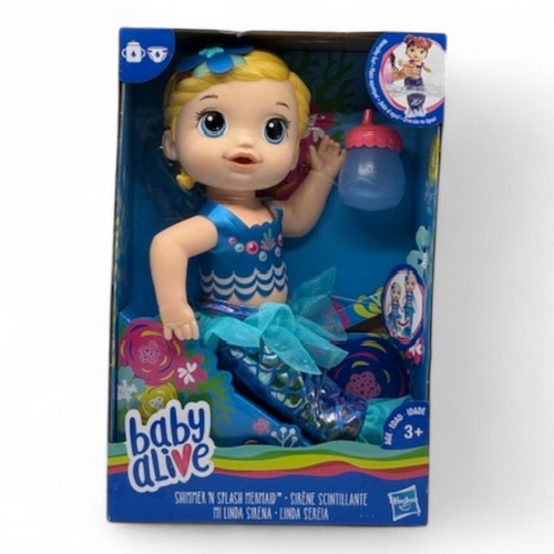 Baby Alive Shimmer N Splash Mermaid 14" Doll Toy Linda Sirena Hasbro | eBay
