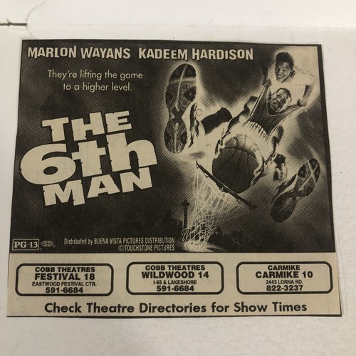 6th Man Tv Guide Vintage Print Ad Marlon Wayans Kadeem Hardison TPA17 ...