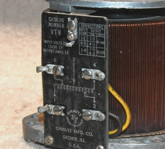 Ohmite VT-8 0-140vac Autotransformer Variac | eBay