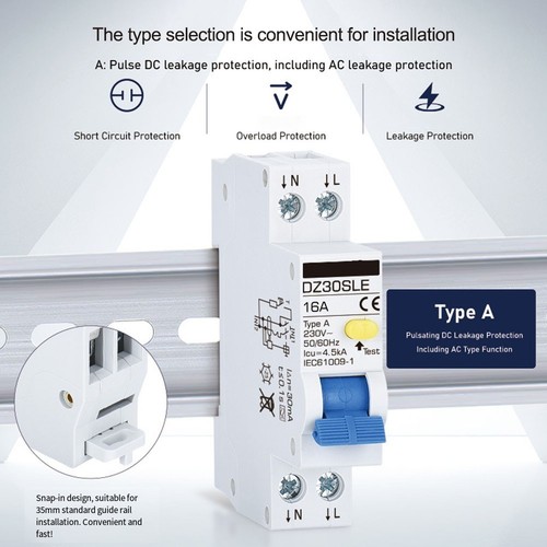 Easy Installation 2-Pin Breaker Compact Design Bi-Directional ...