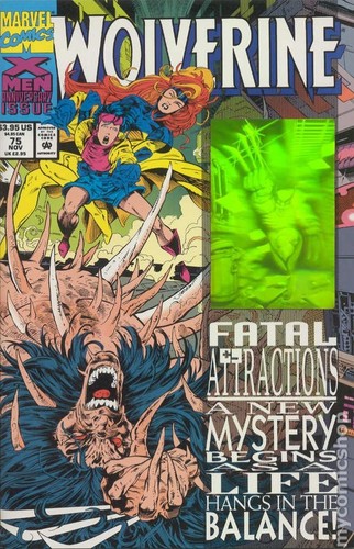 Wolverine #75D VF 1993 Stock Image 1st bone claws, Wolverine loses ...