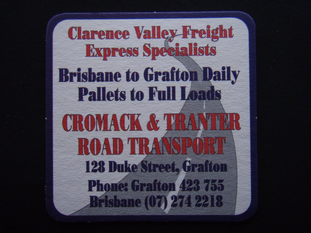 CROMACK & TRANTER ROAD TRANSPORT 128 DUKE ST GRAFTON 423755 COASTER | eBay