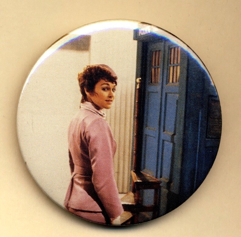DOCTOR WHO TEGAN JOVANKA Original Vintage 1983 BBC Pinback Button Pin ...