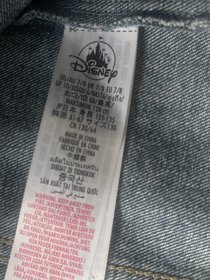 Girls' Disney Princess Belle Rose Denim Jacket Size Girls 7/8 NWT | eBay