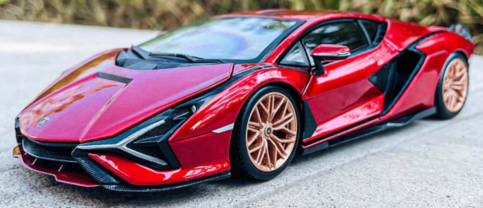 Lamborghini Race Car Hypercar w/Orig. Wheels Rims Custom Built1:18SCALE ...