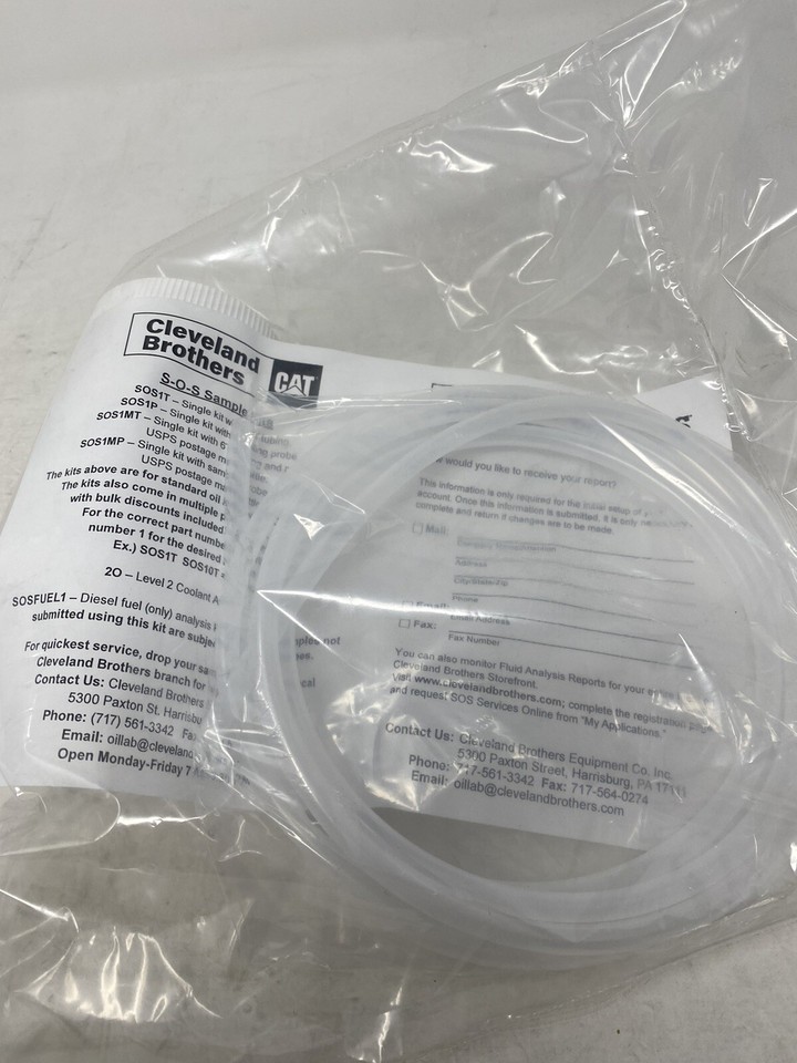 Cleveland Brothers Caterpillar SOS1 Fluid Analysis Test Kit Oil Sample ...