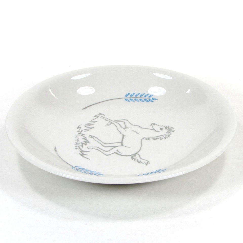 Vtg Jackson China ILA MCAFEE - HORSE & WHEAT 10oz Soup 7" Bowl Blue ...