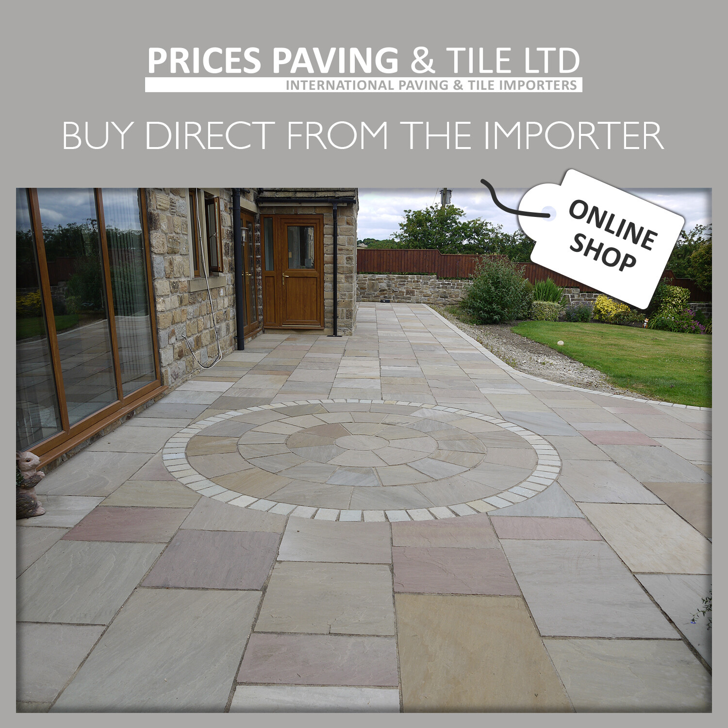 Natural Indian Sandstone RAJ GREEN Patio Paving Slabs / Edging Setts ...