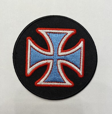 IRON CROSS ROUND EMBROIDERED IRON ON PATCH**FREE SHIPPING** | eBay