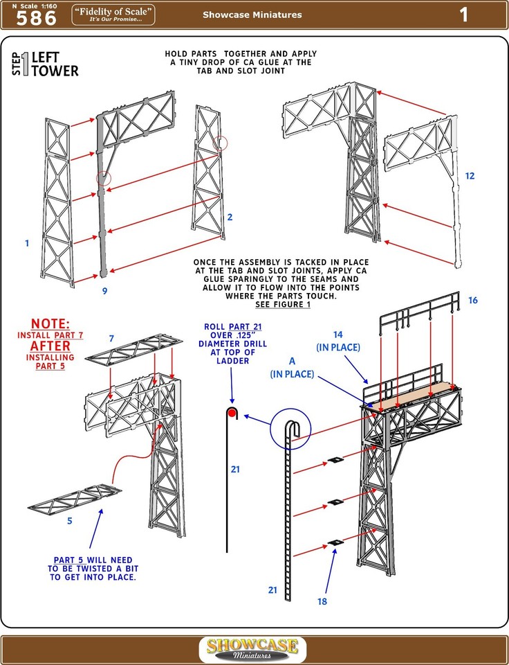 N Scale Signal Bridge Kit by Showcase Miniatures (586) | eBay
