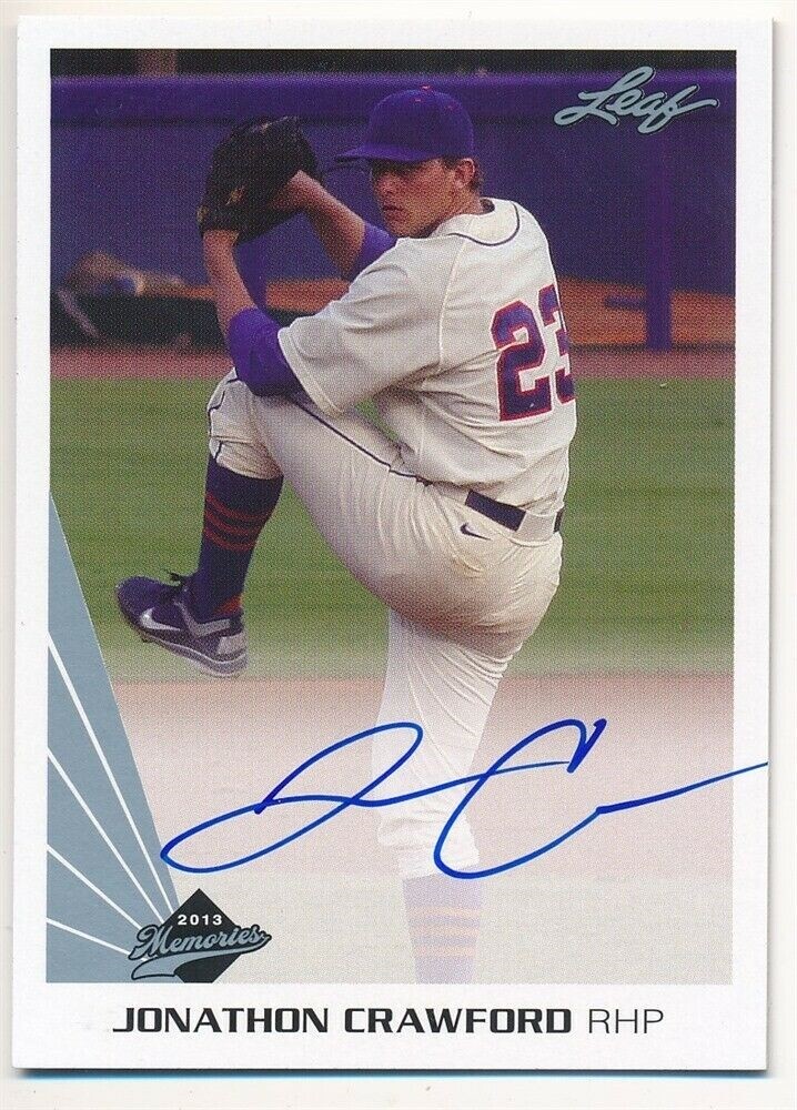 JONATHON CRAWFORD 2013 LEAF MEMORIES RC ROOKIE AUTOGRAPH SP AUTO MINT ...