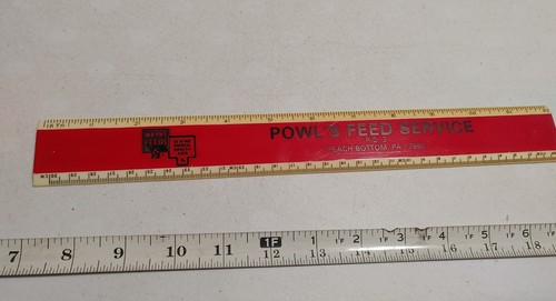 Vtg Powl's Feed Service Peach Bottom PA Wayne Feeds Advertising Plastic ...