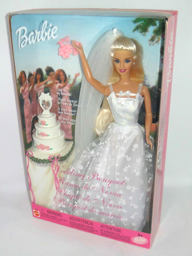 Barbie Wedding Bouquet Doll She Can Toss The Bouquet 2001 New #52649 ...