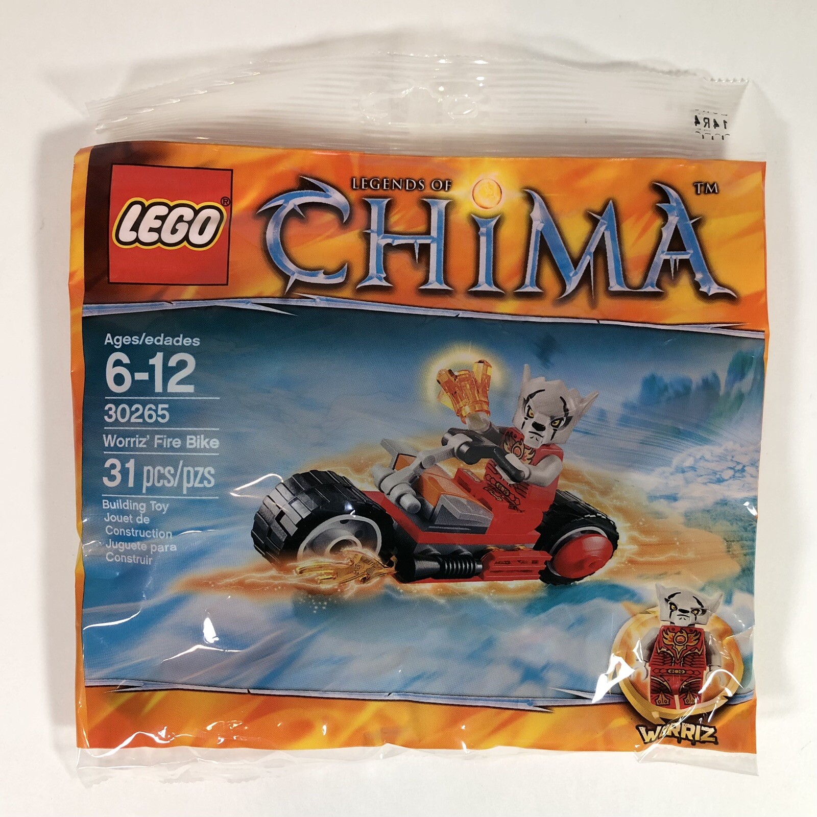 LEGO Worriz' Fire Bike 30265 Legends Of Chima Polybag Minifigure ...