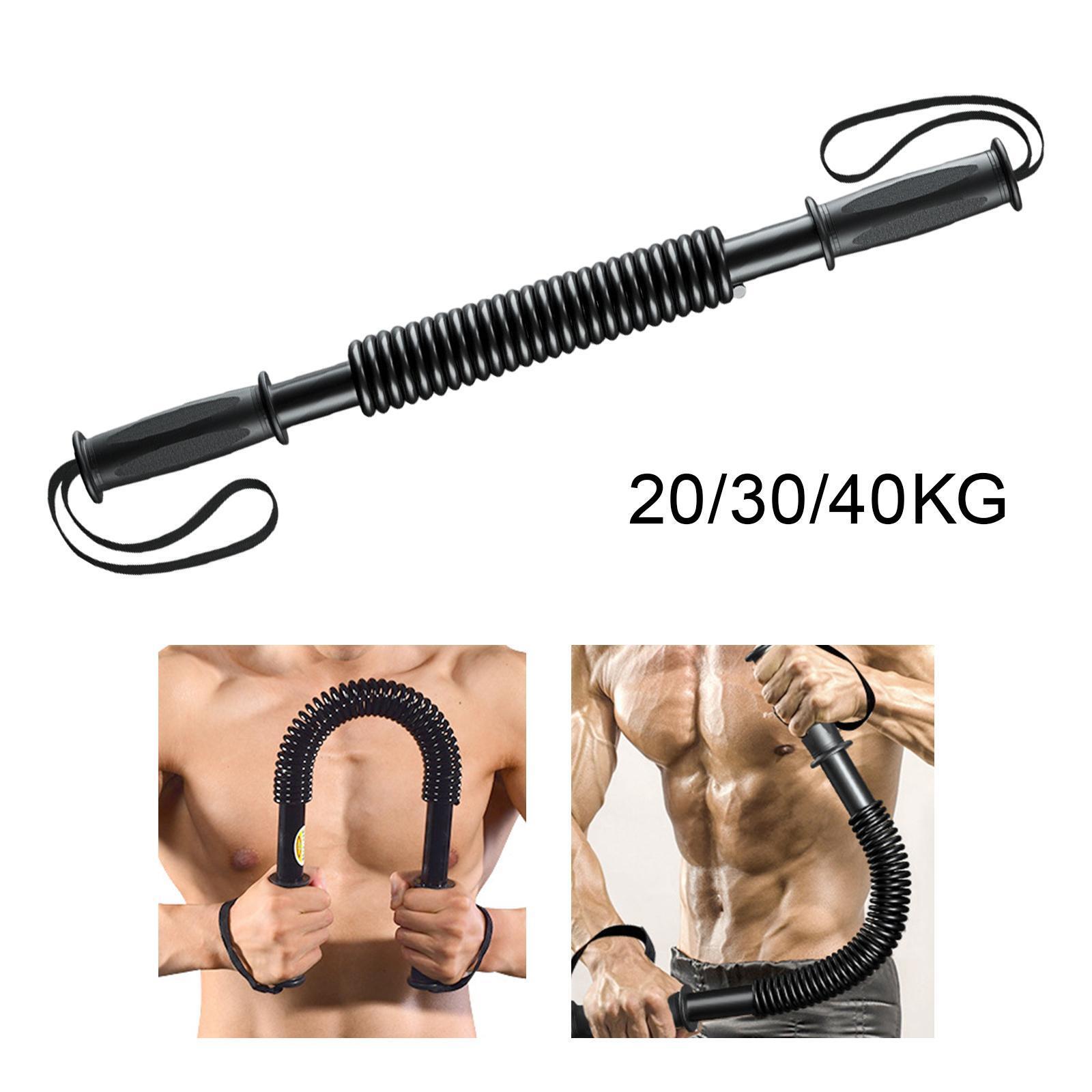 Spring Power Bar Chest Expander Home Gym Muscle Pulling Heavy Duty ...