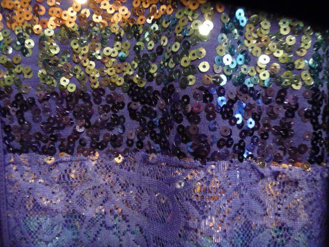 Quacker Factory Dressy Blue Long Sleeve Cardigan Sweater w/Sequins ...