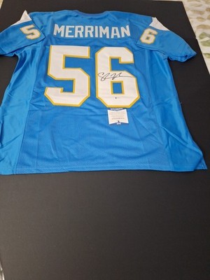 SHAWNE MERRIMAN SIGNED/AUTOGRAPHED SAN DIEGO CHARGERS CUSTOM JERSEY ...