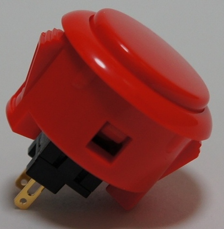 8 pcs Sanwa Genuine Buttons Vermilion & Joystick OBSF-30 Video Game ...