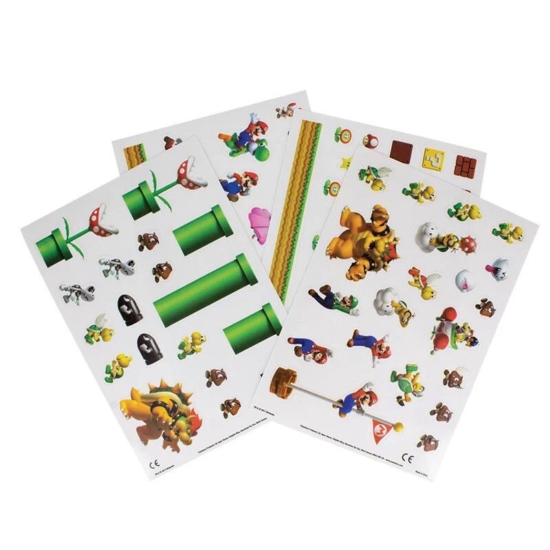 Super Mario Gadget Decals 90 Waterproof Removable Stickers Paladone ...