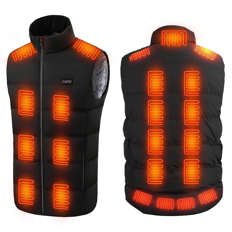 Men Women Heated Vest 20000mAh Battery Pack USB Power Bank Outdoor ...