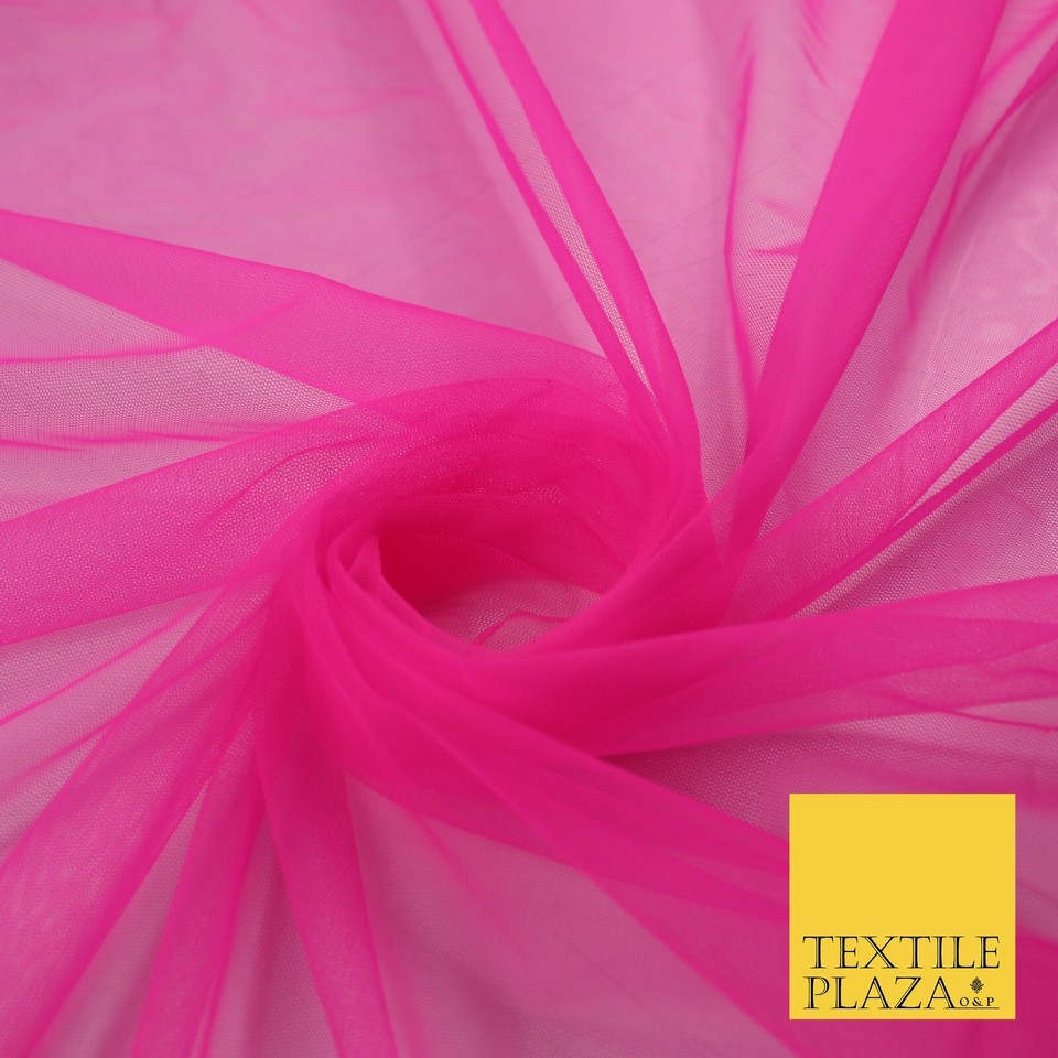 OVER 90 COLOURS - Soft Plain Sheer Tulle Net Fabric Tutu Fairy Veil ...