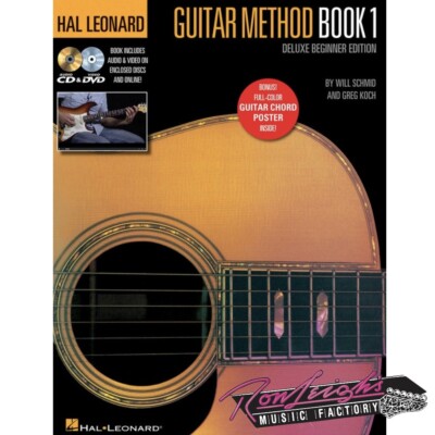 Hal Leonard Deluxe Beginner Guitar Method Book 1 with Full Colour Chord ...