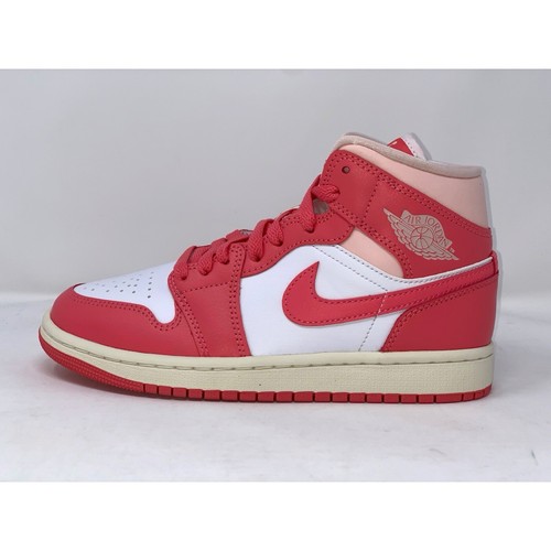 Air Jordan 1 Mid 'Strawberry & Cream' Pink Sneakers, Size 6 BQ6472-186 ...