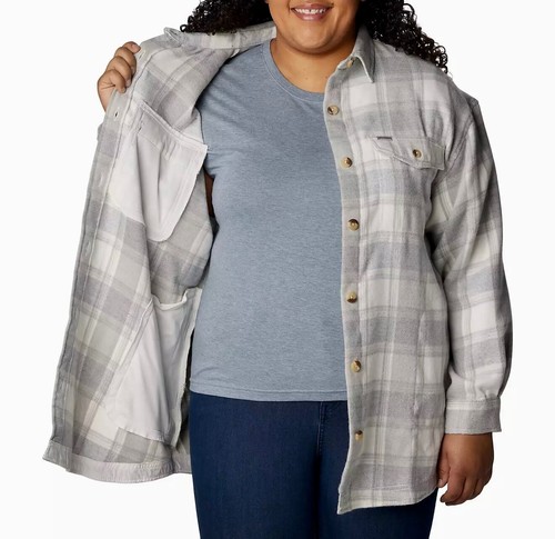 COLUMBIA Women’s Calico Basin Plaid Shacket PLUS 3X NWT $85 Jacket ...
