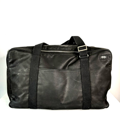 Jack Spade Black Dipped Coated Waxed Canvas Duffle Weekend Bag Travel ...
