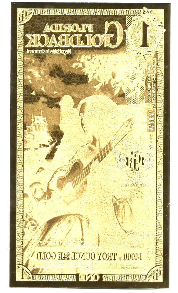 LOT 3 X FLORIDA GOLDBACK AURUM 24K GOLD NOTES 1/2, 1, & 2 DENOMINATIONS ...