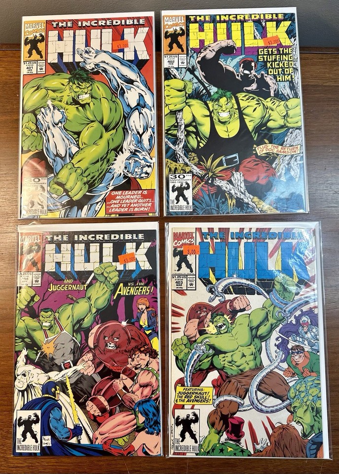 Incredible Hulk Marvel Comics Ten Issues #401-410 Nick Fury Juggernaut ...