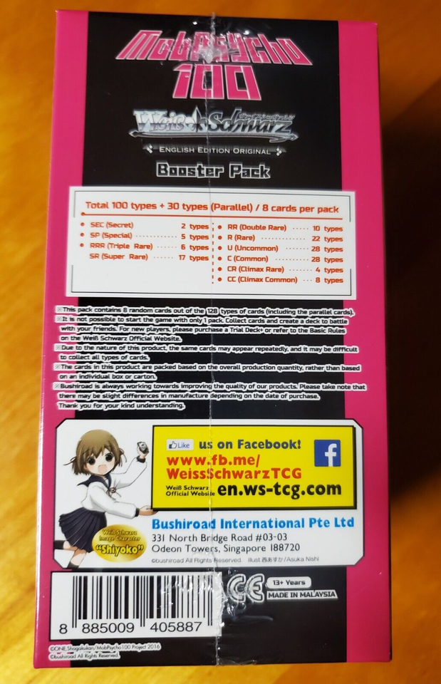 Weiss Schwarz Mob Psycho 100 Booster Box. English 2020 [Unsearched] | eBay