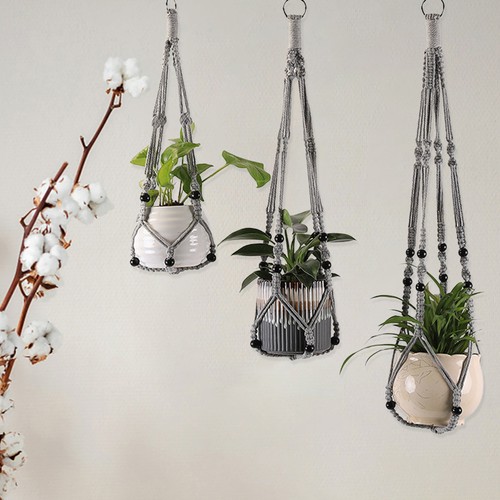 3pcs Flower Pots Holder Knot Ornamental Potted Plant Knotted Lifting ...